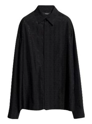 Gucci Silk Habotai Jacquard Shirt - Black