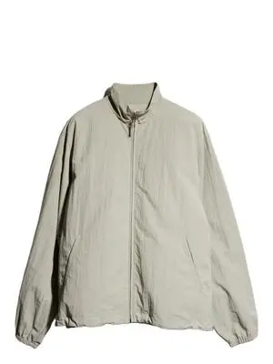 Gucci Froissé Nylon Faille Zip Jacket With Embroidery - Beige