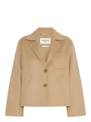 Max Mara Cropped Jacket With Lapels - Nude