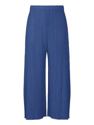 Issey Miyake Wide-leg Pleated Trousers - Blue