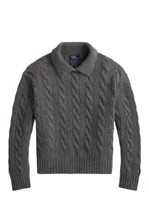 Polo Ralph Lauren Cable Knit Wool Sweater - Grey