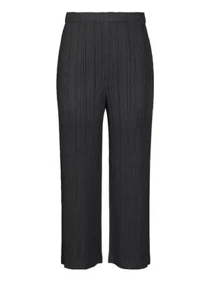Issey Miyake Straight-leg Pleated Trousers - Black