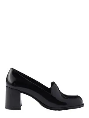 Prada Brushed Leather Loafers - Black