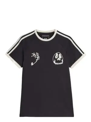Y3 Skull-print 3-stripes T-shirt - Black