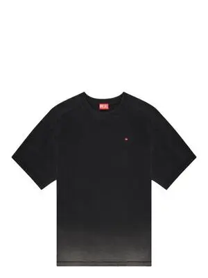 DIESEL® Cotton T-shirt With Degradé Effect - Black
