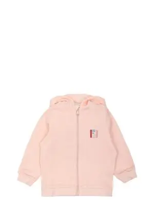 Fendi Logo Embroidered Zip-up Hoodie - No