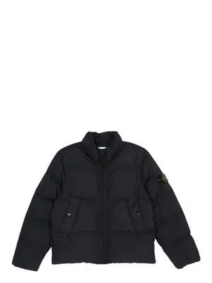 Stone Island Long-sleeved Quilted Down Jacket - Blue