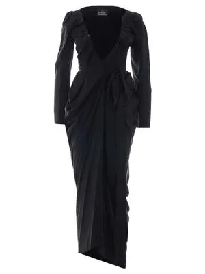 VIVIENNE WESTWOOD Kendall Draped Wrap Dress - Black