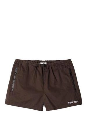 Miu Miu Gabardine Shorts - Ebony