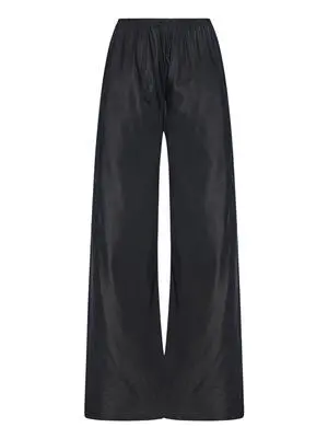 THE ROW THE ROW Crinkled Wide-Leg Trousers Black