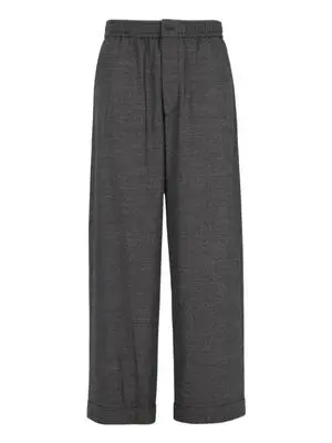 Giorgio Armani Elastic Waist Casual Trousers - Grey