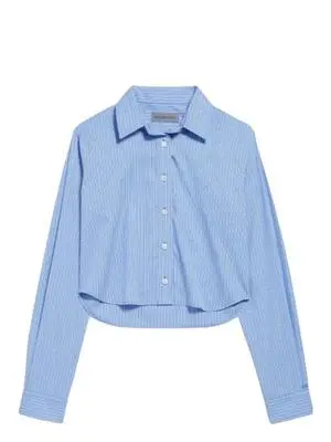 BALENCIAGA Balenciaga Striped Cropped Shirt