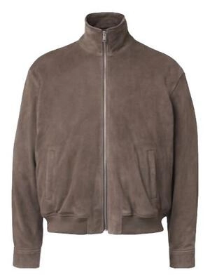 FRAME Suede Blouson Jacket - Beige