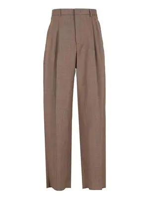 Emporio Armani Tailored Trousers With Belt Loops - Beige