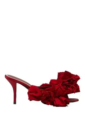 Magda Butrym Floral Appliqué High-heeled Sandals - Red