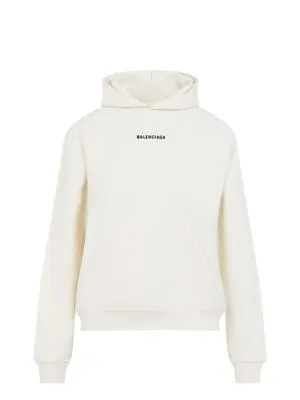 Balenciaga Long-sleeve Hooded Sweatshirt - Cream