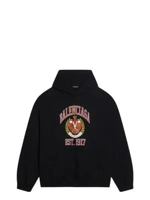 Balenciaga Logo-print Hoodie - Black