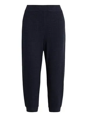 TIBI Tibi Camille Cropped Checked Jacquard-Knit Tapered Pants