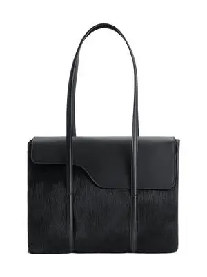 ATP ATELIER Abriola Pony/leather Tote Bag - Black