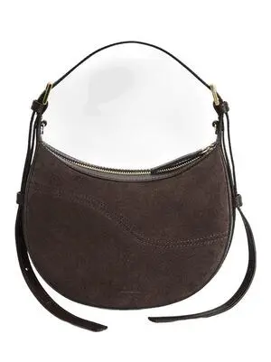 ATP ATELIER Silea Suede/leather Mini Hobo Bag - Walnut