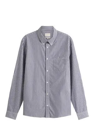 A.p.c. New Greg Stripe Poplin Shirt - False Black