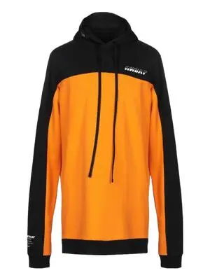 BEN TAVERNITI UNRAVEL PROJECT Unravel Project Color-Blocked Hooded Sweater Orange
