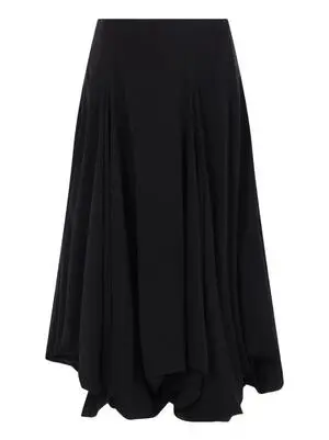 YOHJI YAMAMOTO Yohji Yamamoto Draped Asymmetric Skirt