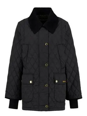 Barbour Long-sleeved Quilted Coat - Black