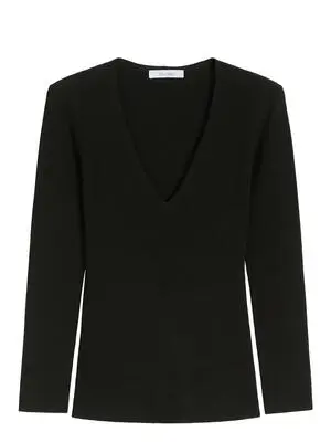 Max Mara Viscose Blend Yarn Jumper - Black