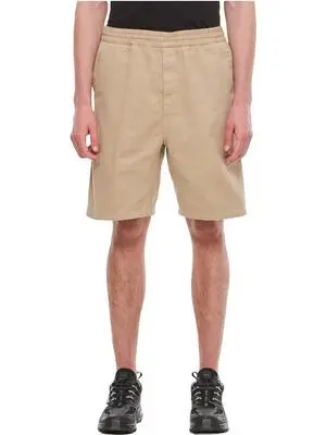 Carhartt Work In Progress Flint Logo Patch Shorts - Brown