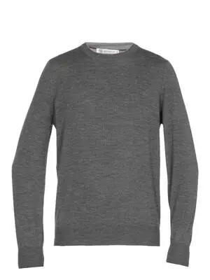 Brunello Cucinelli Crewneck Knitted Jumper - Grey