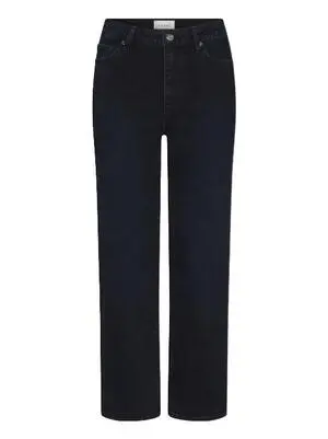 FRAME Buttoned Wide Leg Jeans - Black