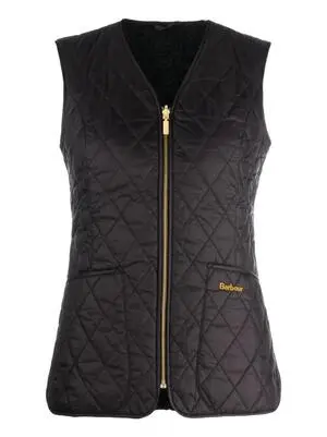 Barbour V-neck Quilted Vest - Black