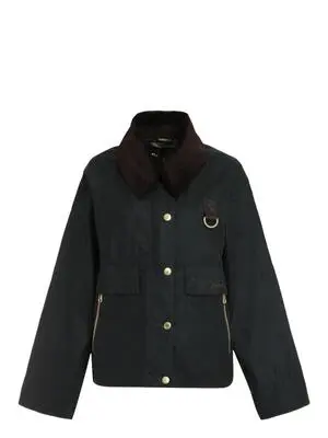 Barbour Long-sleeved Coat With Notched Lapel - Black