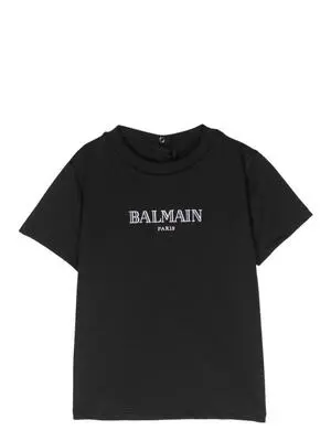 Balmain Embroidered Logo T-shirt - Black