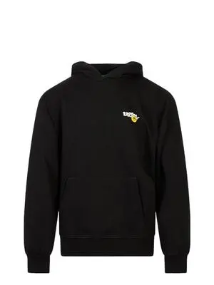 BARROW Logo Printed Hooded Sweatshirt - Black