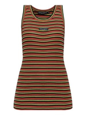 Dolce & Gabbana Round Neck Sleeveless Striped Vest - Multiple Colors
