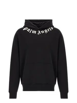 Palm Angels Gothic Logo Hoodie - Black