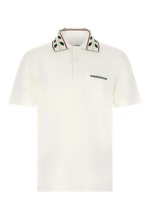 Casablanca Short-sleeved Polo Shirt - White