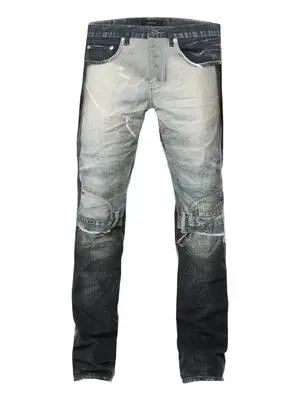 PURPLE BRAND Patchwork Distressed Jeans - Blue