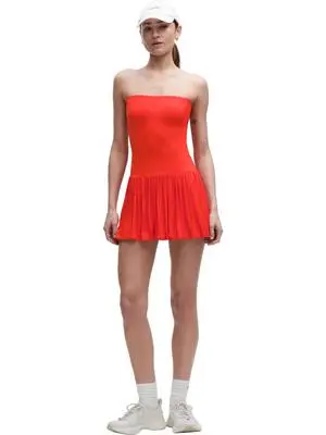 Lululemon 2-in-1 Bubble-hem Mini Dress - Cherry Ember