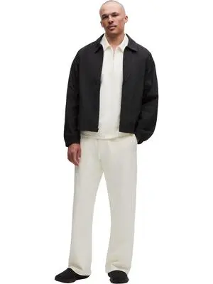 Lululemon Lululemon Cotton-Blend Collared Zip-Up Jacket Black/black