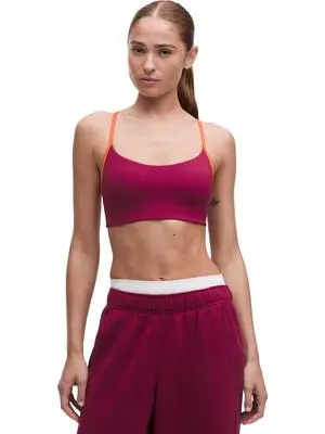Lululemon Flow Y Bra Light Support, A/b Cup - Raspberry Rave/orange Punch