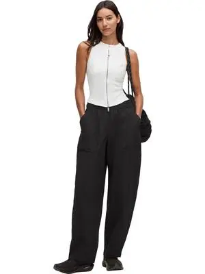 Lululemon Crinkle Nylon Mid-rise Barrel-leg Pants - Black