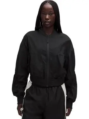 Lululemon Curved-hem Cropped Bomber - Black
