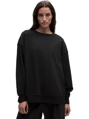 Lululemon French Terry Oversized Crewneck Sweatshirt - Black