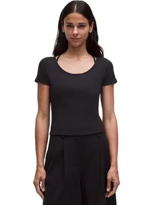 LULULEMON Lululemon Hold Tight Micro-Rib Cross-Back T-Shirt