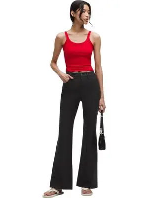 Lululemon Lululemon Easy Five High-Rise Subtle-Flare Pant Black