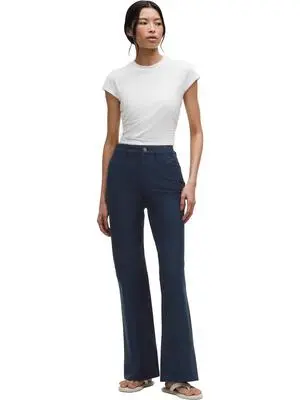 Lululemon Lululemon Easy Five High-Rise Subtle-Flare Pant True Navy