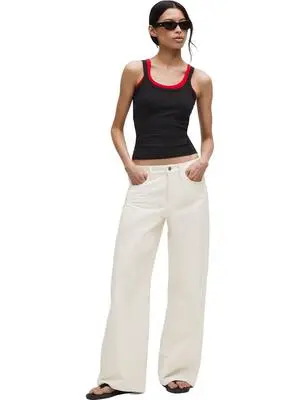 Lululemon Easyfive Low-rise Classic Wide-leg Pant - Light Ivory